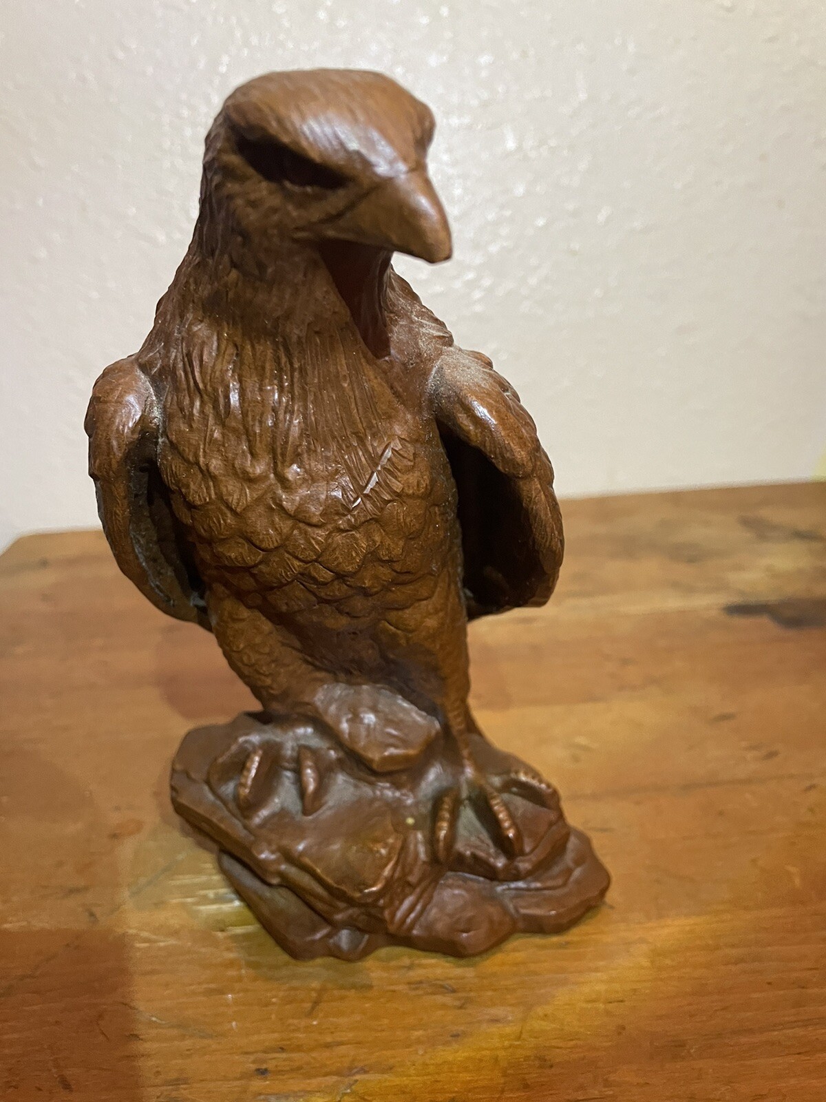 Red Mill MFG Bald Eagle Statue Hand Carved Resin #130 Vintage Figurine ...