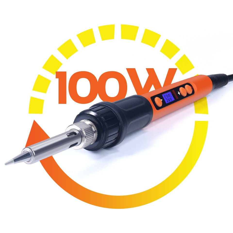 100W Soldering Iron Electric Gun Adjustable Temperature Welding Solder ...