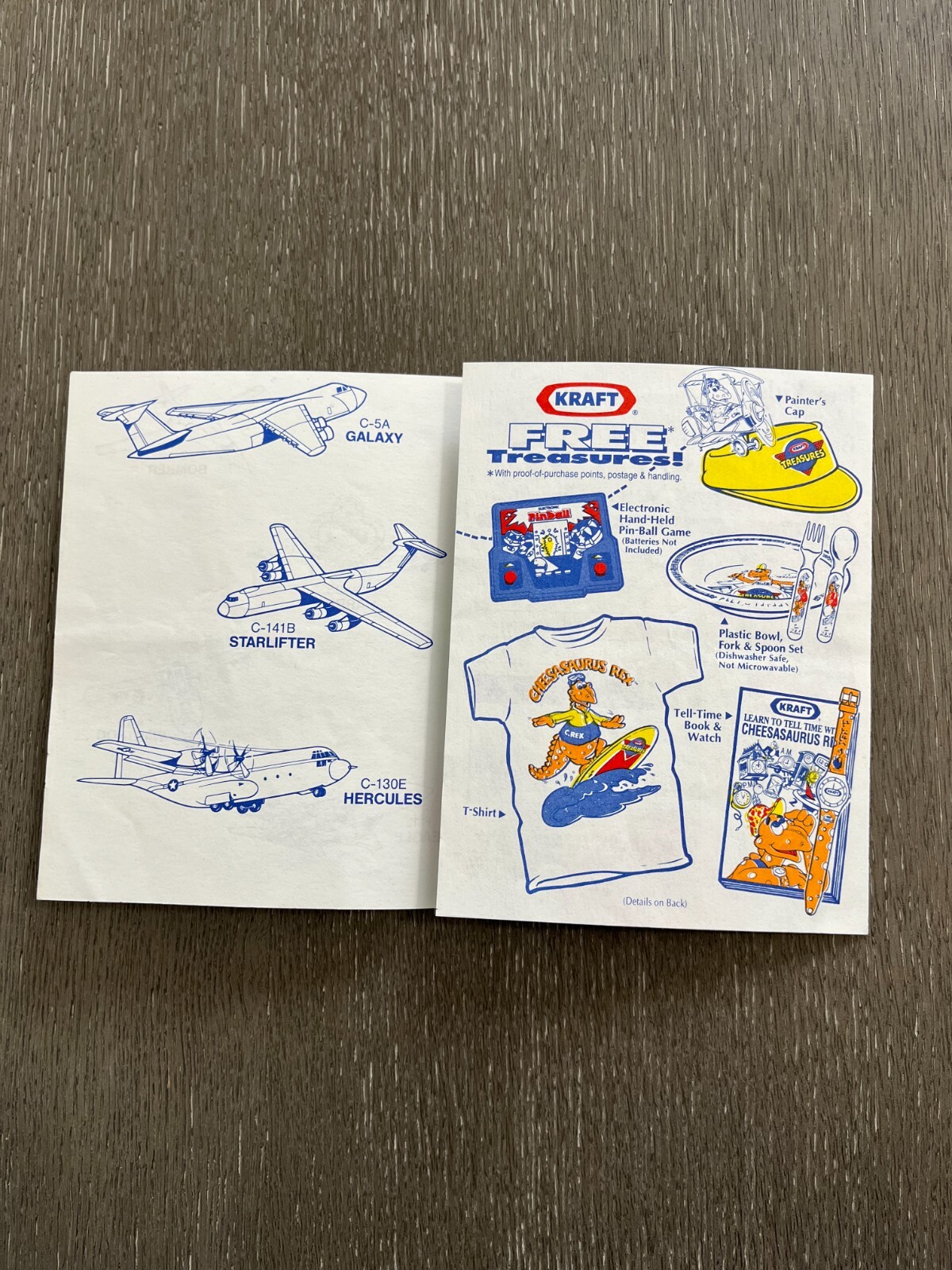 Vintage 90s Kraft Macaroni & Cheese CHEESASAURUS REX Airshow Autograph ...