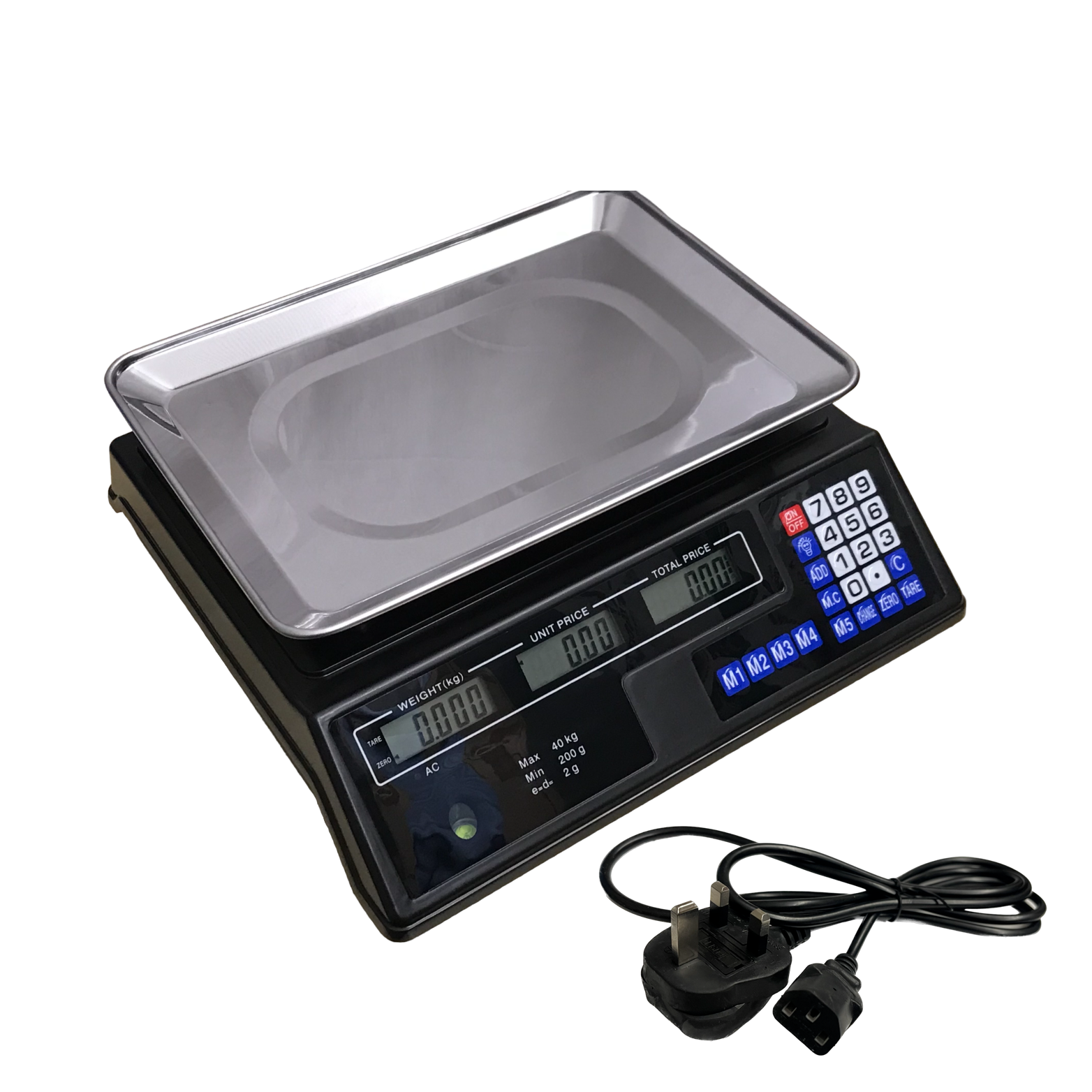 40kg Electronic Price Scale Digital Commercial Food Meat Weighting Shop ...