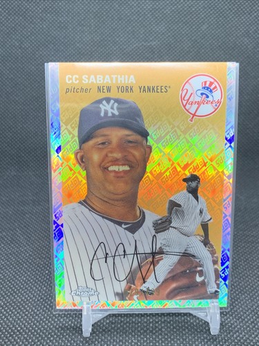 2023 TOPPS CHROME PLATINUM CC SABATHIA TOPPS LOGO REFRACTOR #/499 #470 ...