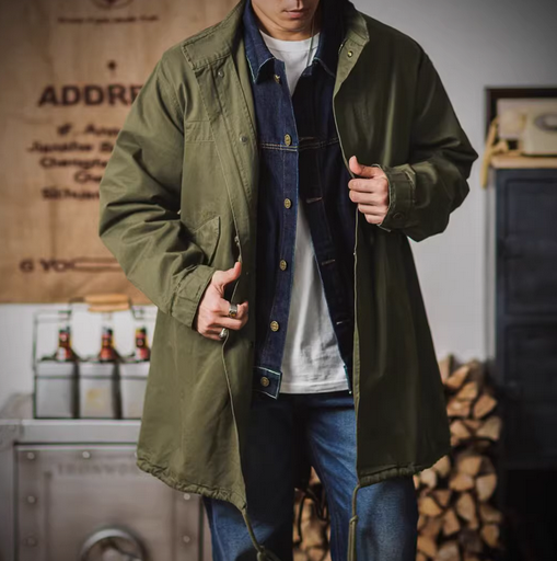 Mens Military M51 Work Cargo Windbreaker Overcoat Retro Mods Parka ...