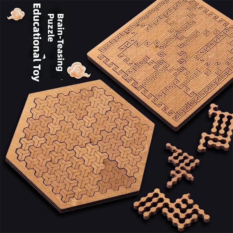Fractal Tray Puzzles, Hard Difficult Wooden Jigsaw Puzzles for Adults ...