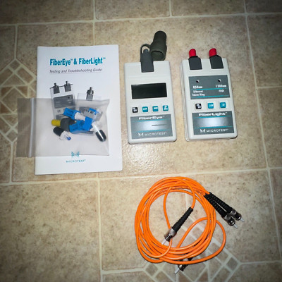 Fluke Microtest FiberLight FiberEye MM Fiber Optic Loss Test Kit | eBay