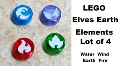 New LEGO Elves Element Printed Elf Lot of 4 Complete Set Earth Wind ...