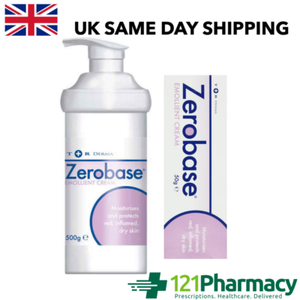 Zerobase Emollient Cream 50g & 500g For Eczema, Psoriasis Dry Skin ...