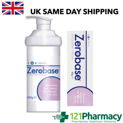 Zerobase Emollient Cream 50g & 500g For Eczema, Psoriasis Dry Skin ...