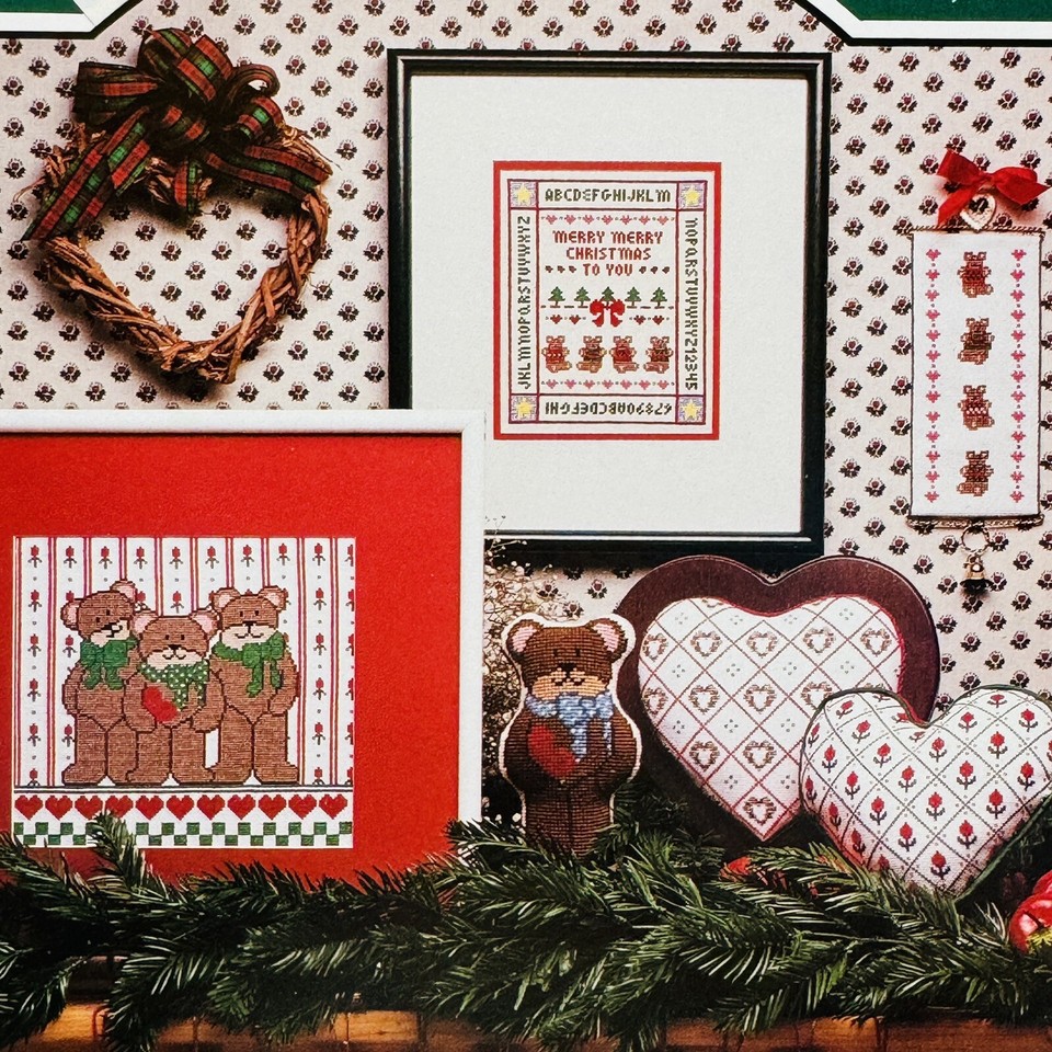 7 Cross Stitch Booklets Book Teddy Bears Mini Pitiful Pals Sampler Baby ...
