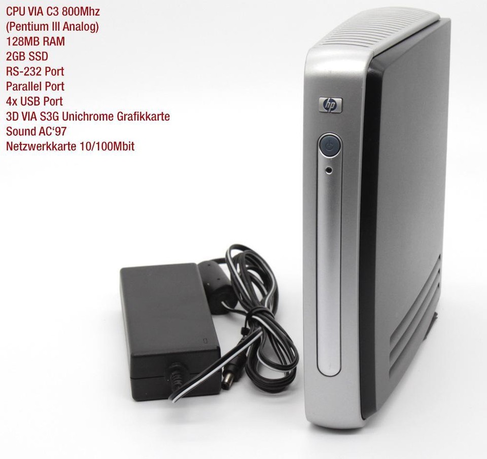 HP MINI-COMPUTER PC FÜR WINDOWS 98 SE DOS OLD GAMES 2GB SSD RS-232 ...