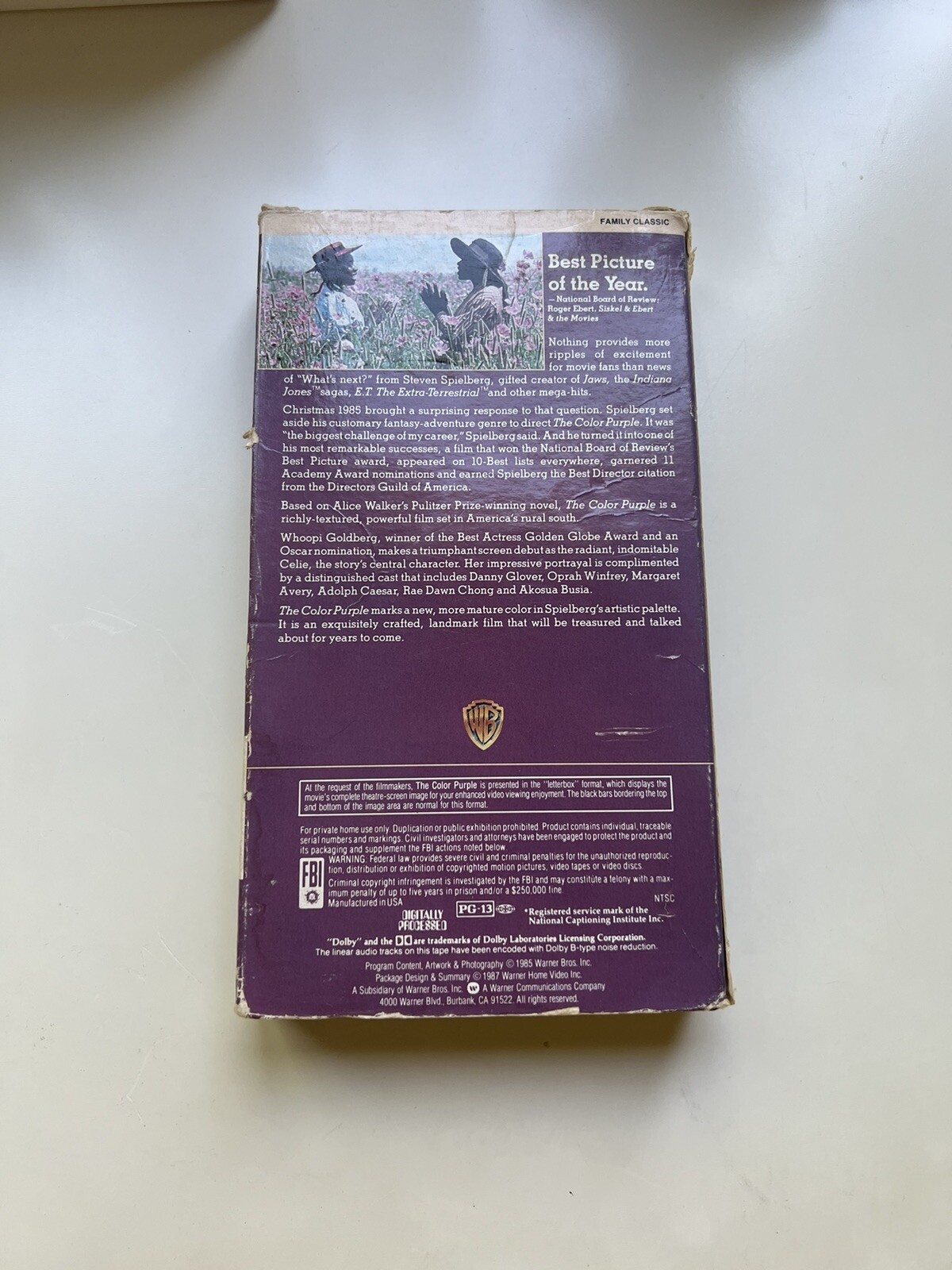 The Color Purple VHS Tape 1987 Whoopi Goldberg Steven Spielberg Danny ...