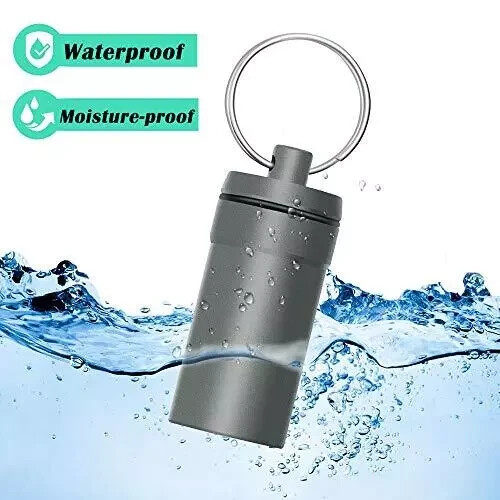 3 Packs Waterproof Aluminum Pill Fob Container EFFIET Nitro Bottle ...