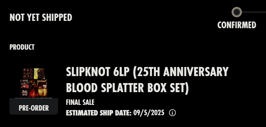 SLIPKNOT 6LP 25TH ANNIVERSARY BLOOD SPLATTER BOX SET LE 1899🤘🔥SOLD OUT ...