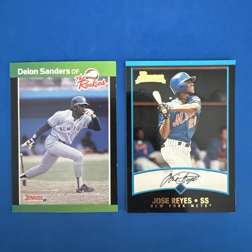 Baseball Rookie Card Lot Of 2. Deion Sanders/Jose Reyes. EX. Combine ...