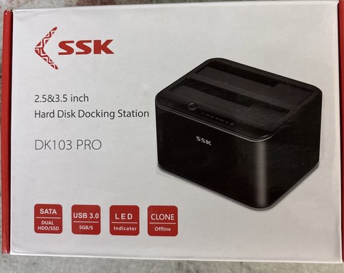 SSK 2.5 & 3.5 DK103 Hard Drive Docking Station - New In Box | eBay