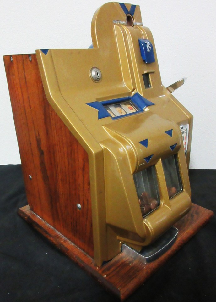 MILLS 1c QT Chevron Slot Machine circa 1936 Original | eBay