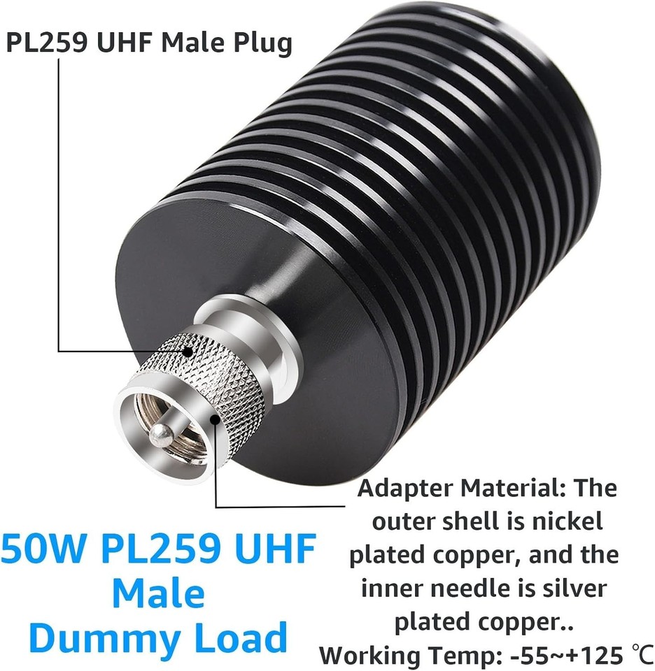 50W UHF Dummy Load 50 Ohm DC-520MHz PL259 RF Equipment | eBay