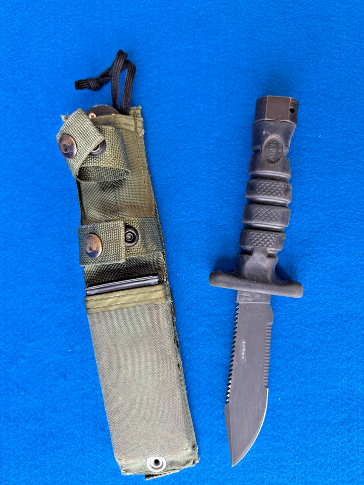 Ontario USA ASEK Fixed Blade Pilot Aircrew Survival Egress Knife Sheath ...
