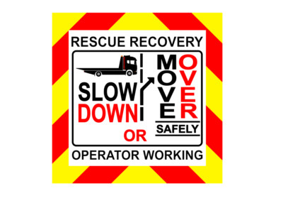 200mm Recovery Truck Sticker Vinyl Slow Down Move Over Transit Sprinter ...