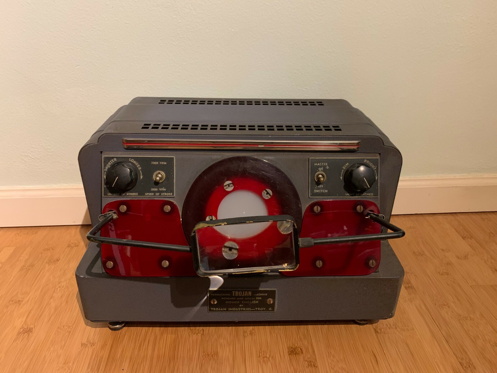 Vintage Trojan Homer English Negative Retouching Machine - Still Works ...