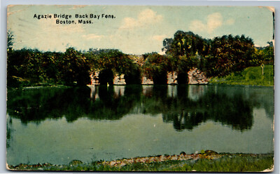 Postcard MA Agazie Bridge Back Bay Fens Boston Massachusetts T8 | eBay