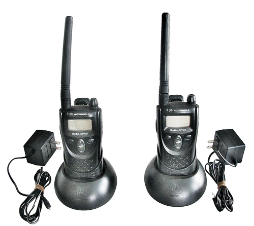 2 Motorola Radius CP100 Hand Radios P23SSC03F2AF With 2 Chargers & 2 ...