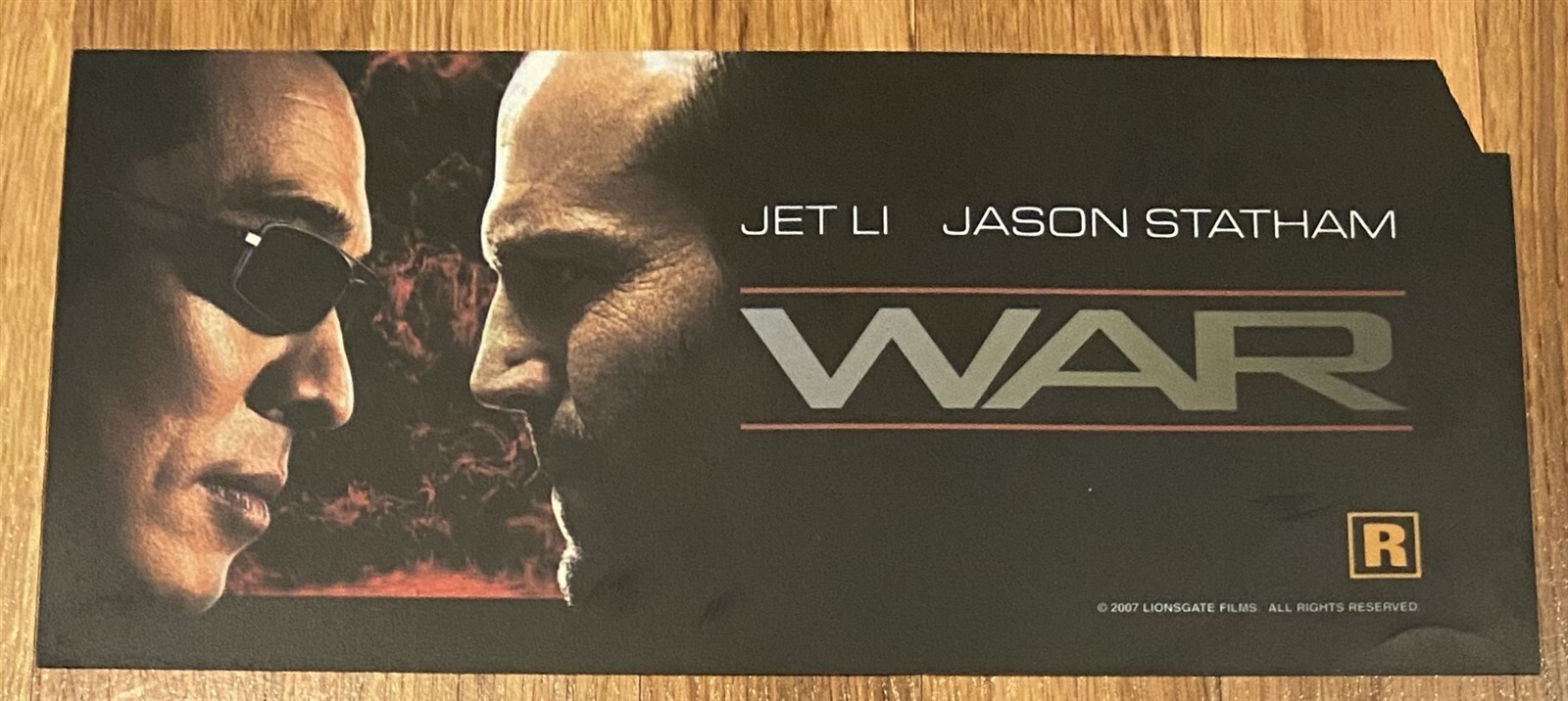 🌟 War - Jet Li / Jason Statham - Movie Theater Mylar / Poster - 6x13 | eBay