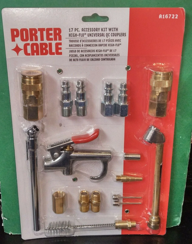 Porter Cable 17 Piece Air Compressor Deluxe Accessory Kit ( A16722 ) | eBay