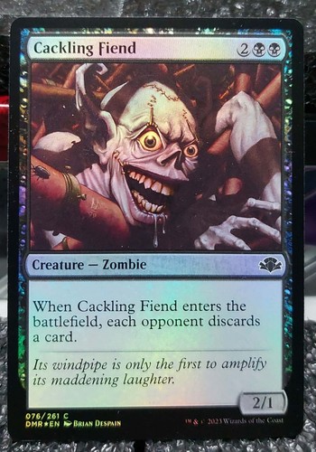 MTG Cackling Fiend Foil 076 Dominaria Remastered Magic The Gathering ...