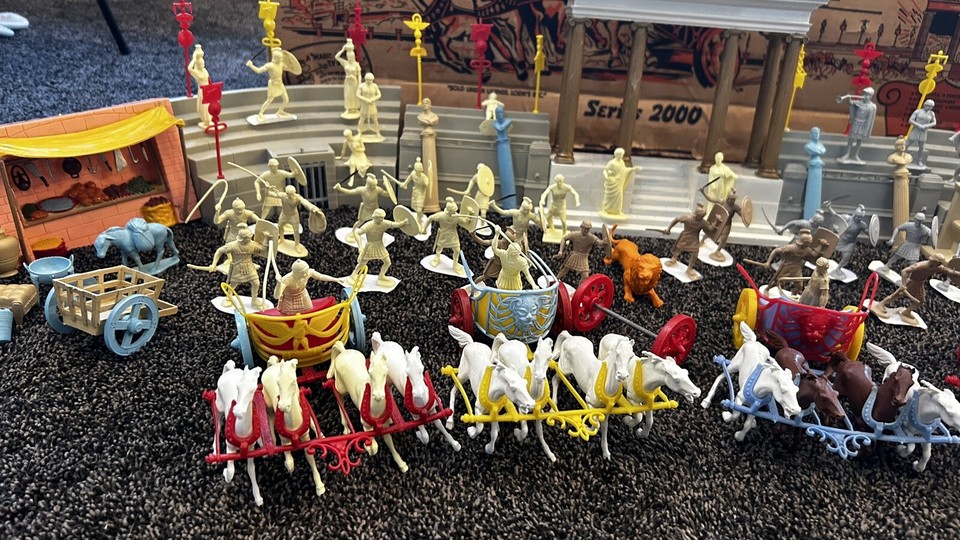 RARE 1959 MARX BEN HUR PLAYSET SERIES 2000 #4702 W/ Box, Instructions ...