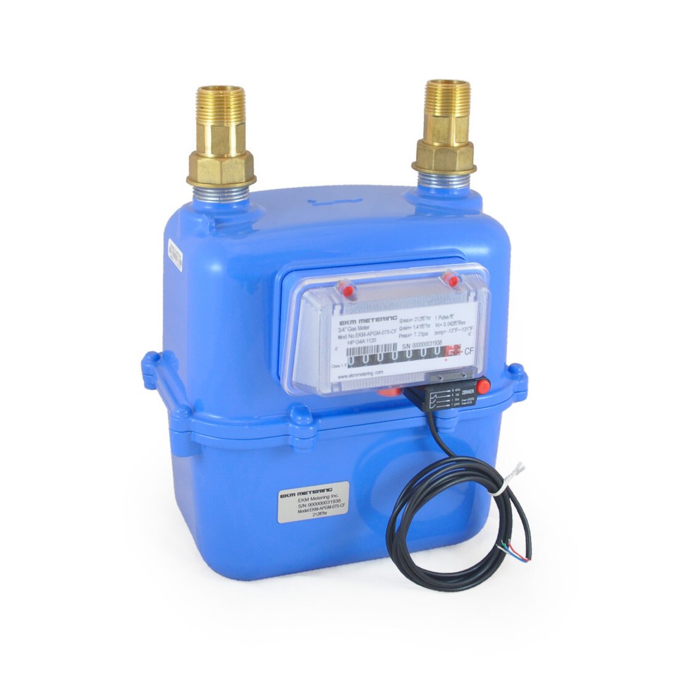 3/4" Pulse Output Gas Meter - Measure Natural Gas, Propane LPG Use ...