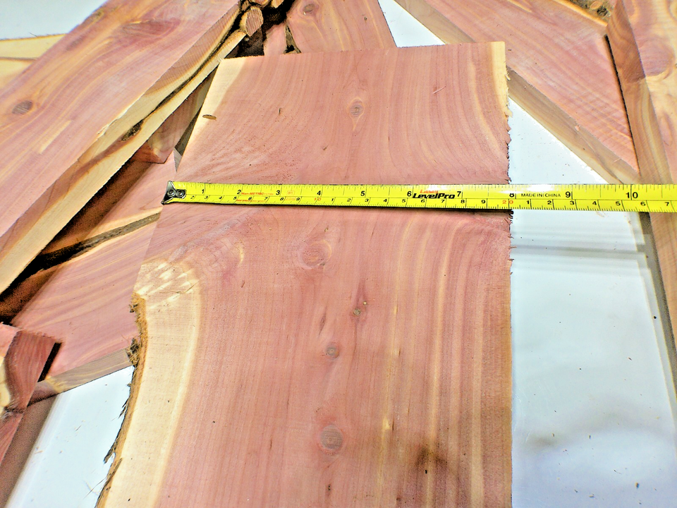 10lbs Red Cedar Wood Milled Kiln Dry Scrap Lumber Cut Drop Pieces SHIPs ...