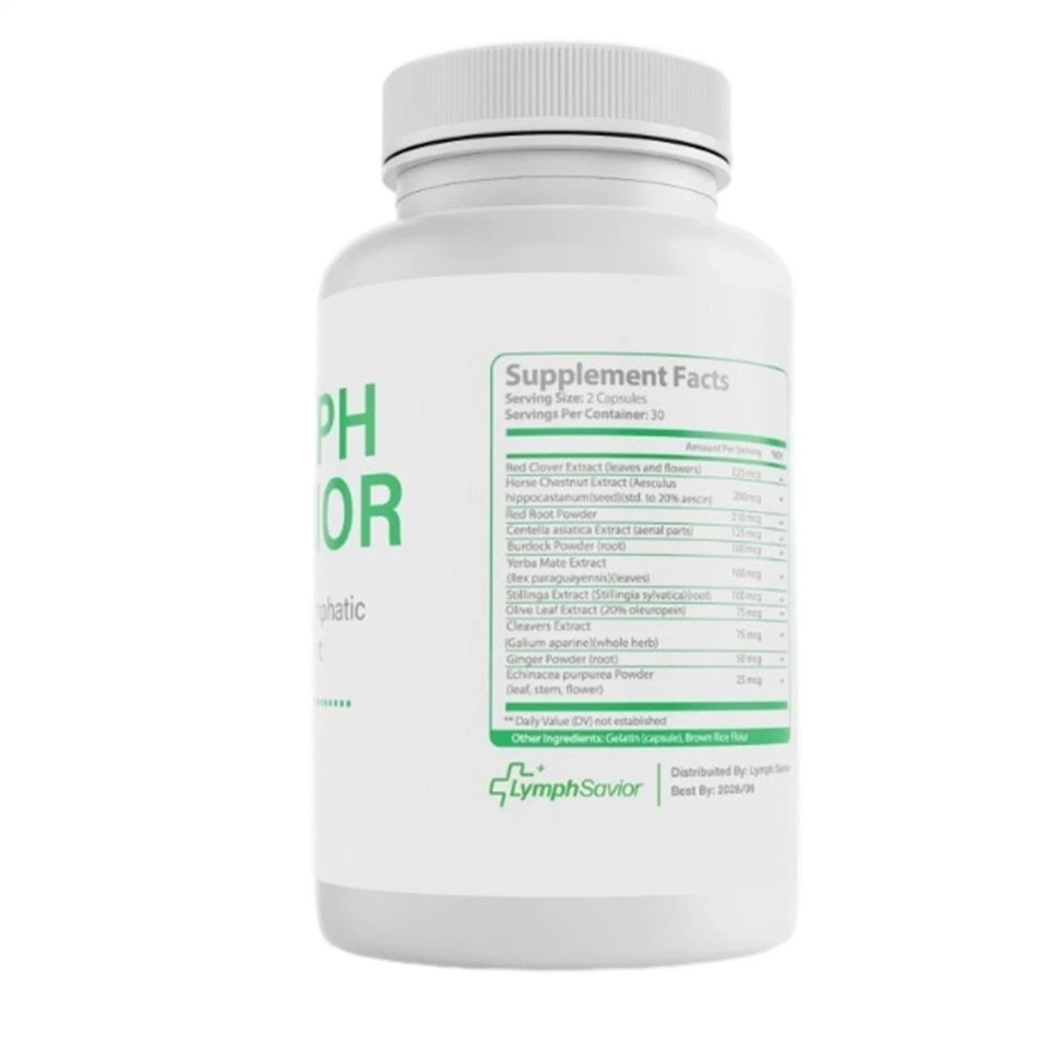 Lymph Savior Advanced Lymphatic Health Support Dietary Supplement 60 ...