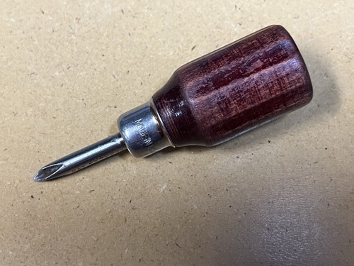 Vintage Phillips Stubby Screwdriver Wooden Handle Made in USA | eBay