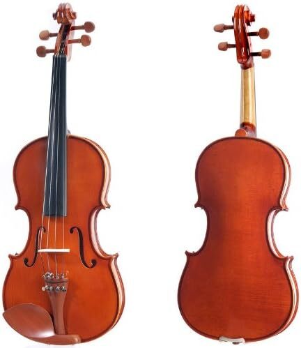 Cecilio CVN-200 Solid Wood Violin with Tuner and Lesson Book, 1/2 ...