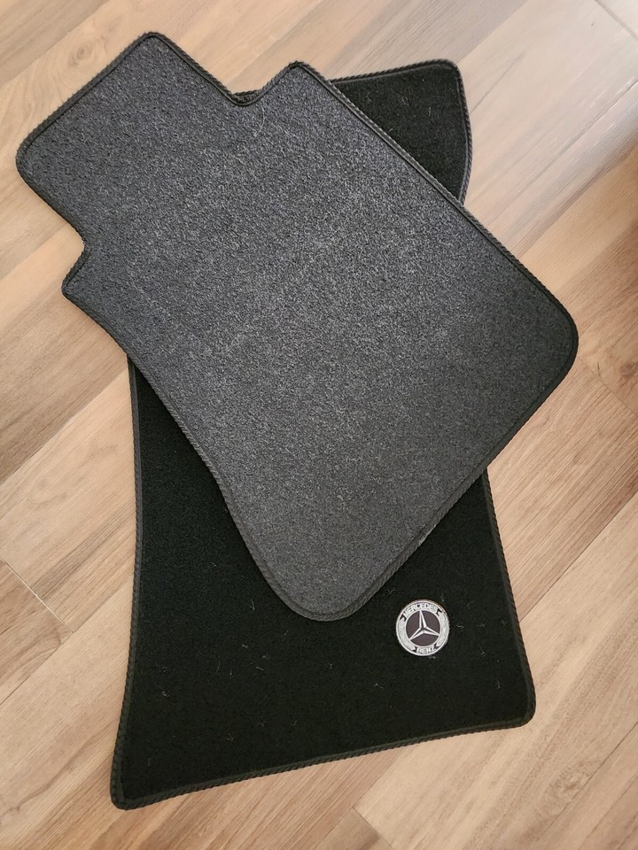 MBENZ R129 R107 FRONT BLACK FLOOR MATS ANTI-FRICTION HAND-MADE MODEL ...
