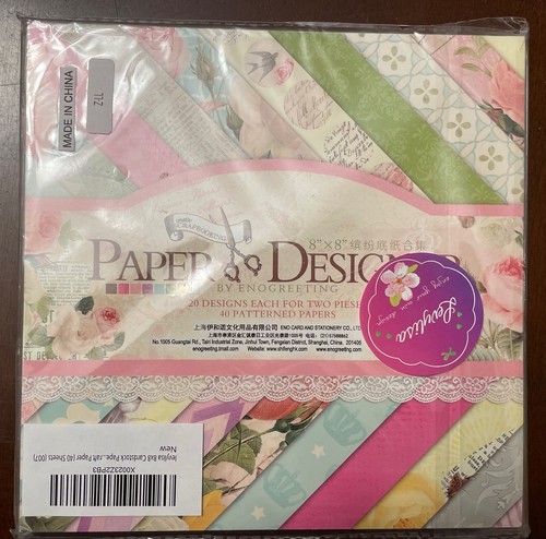 8x8 Card Stock 40 Sheets Patterned Print Paper Designer Craft ...