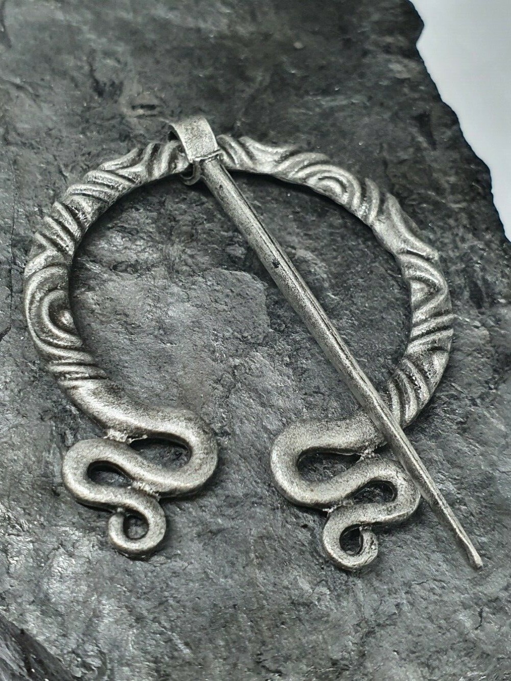 Snake Shawl Pin Viking Brooch Cloak Clasp Norse Medieval Penannular ...