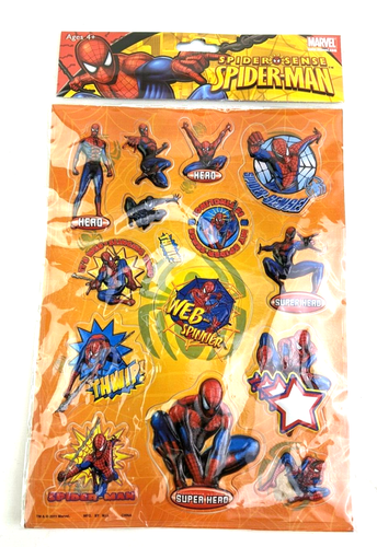 Spider-man Stickers 15 Puffy 3D Marvel Ultimate Spiderman toys Sealed ...