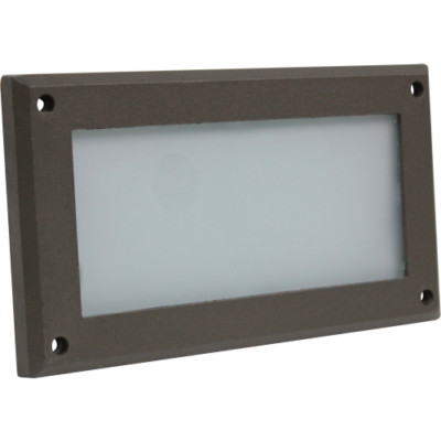 Step Light Cover Face plate BLACK 8-7/8X5 inch w/ FROST GLASS S710C-BK ...