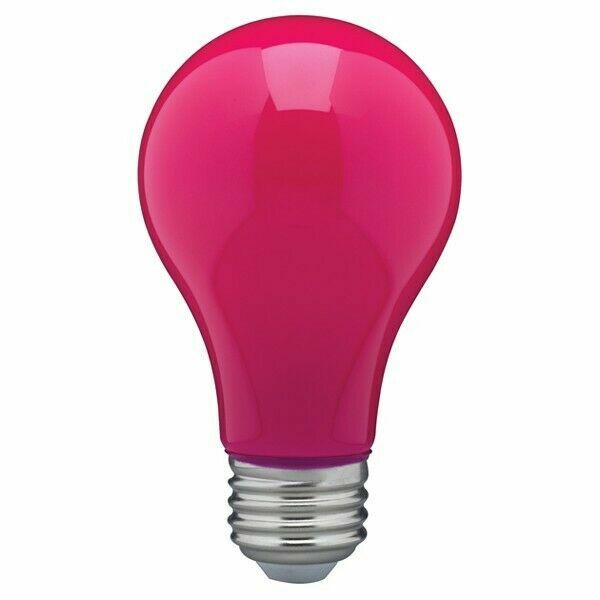 6 Pack CERAMIC PINK LED Bulb A19 Medium E26 8W 60 Watt Equivalent Damp ...