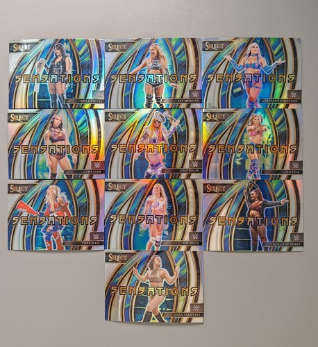2024 Panini Select WWE Sensations Silver Prizm LOT10 RHEA RIPLEY LIV ...