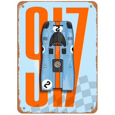 Porsche 917 Gulf Racing Metal Sign Vintage Man Cave Wall Art Decor | eBay