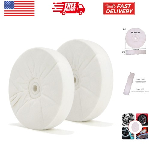 Buffing polishing Wheels Soft Flannel 8 inch 40 Ply For Bench Grinder ...