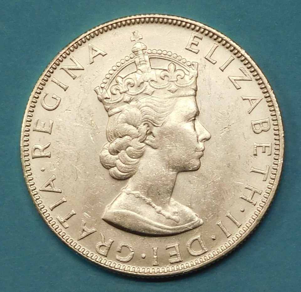 LOT OF (5) 1964 BERMUDA CROWN SILVER .3636oz x 5 = 1.818oz ASW TOTAL ...