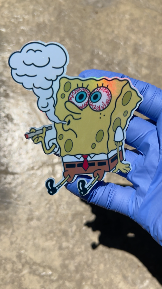 Spongebob Smoking Weed Tattoo