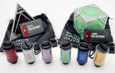 2024 Star Wars Galaxy's Edge 2.0 Sith and Jedi Holocron + 6 NEW KYBER ...