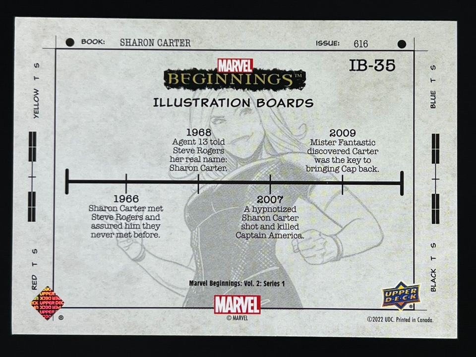 2022 Upper Deck UD Marvel Beginnings ILLUSTRATION BOARDS #IB35 SHARON ...
