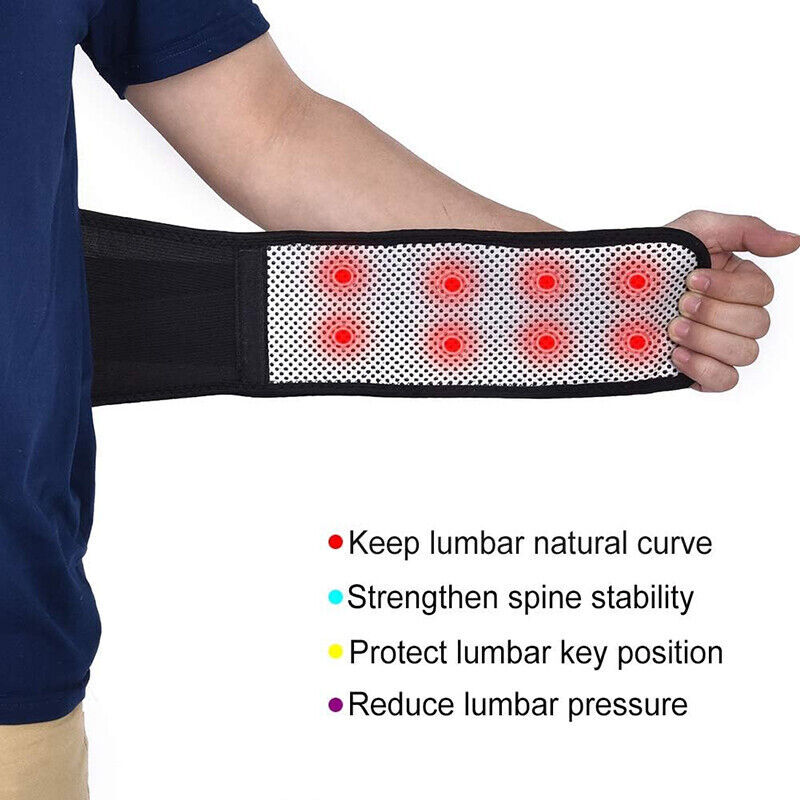 Adjustable Lumbar Waist Support Brace Belt Lower Back Pain Relief For ...