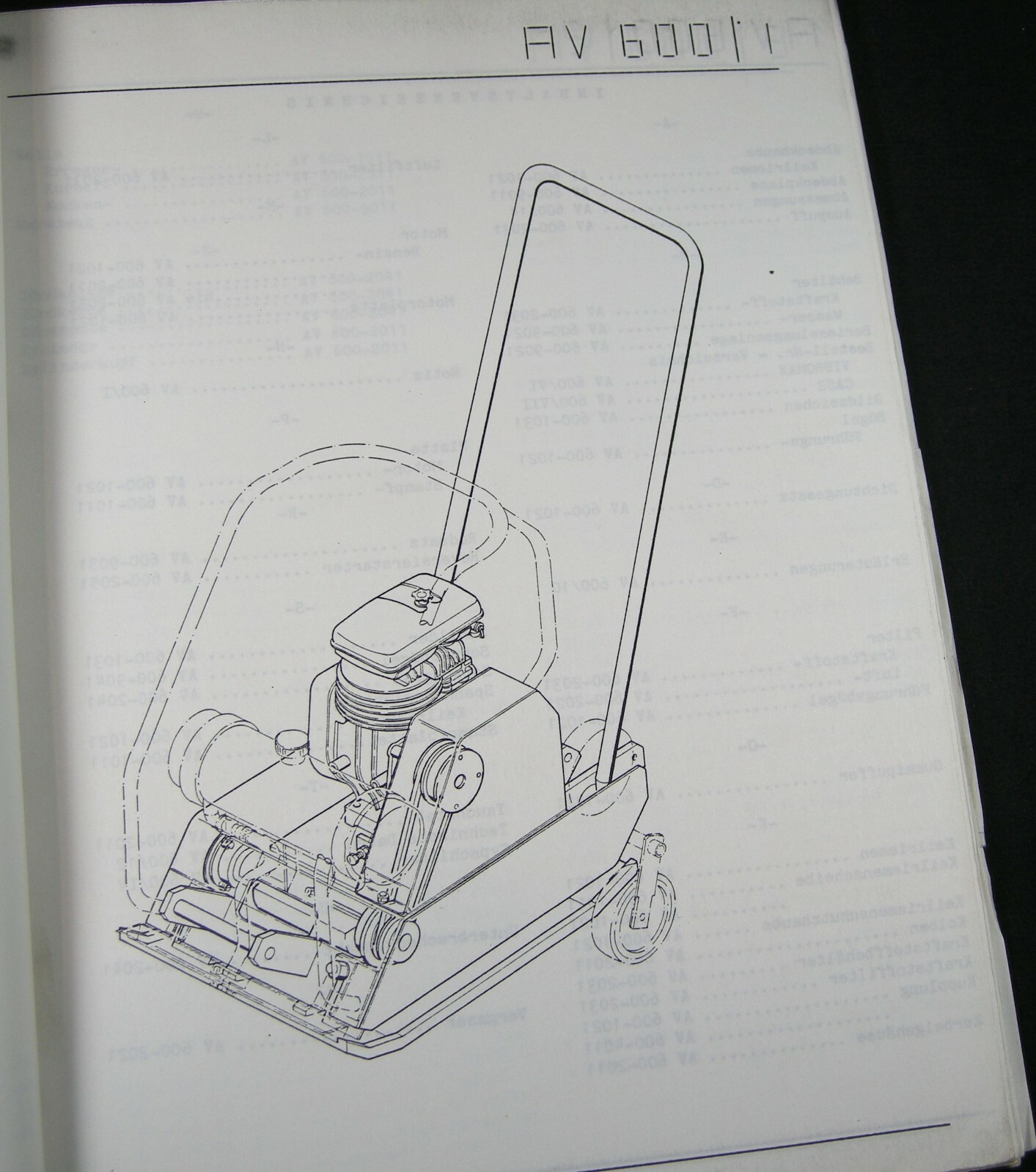 CASE Vibromax AV600 Vibration Plate Compactor Parts Manual Book Catalog ...