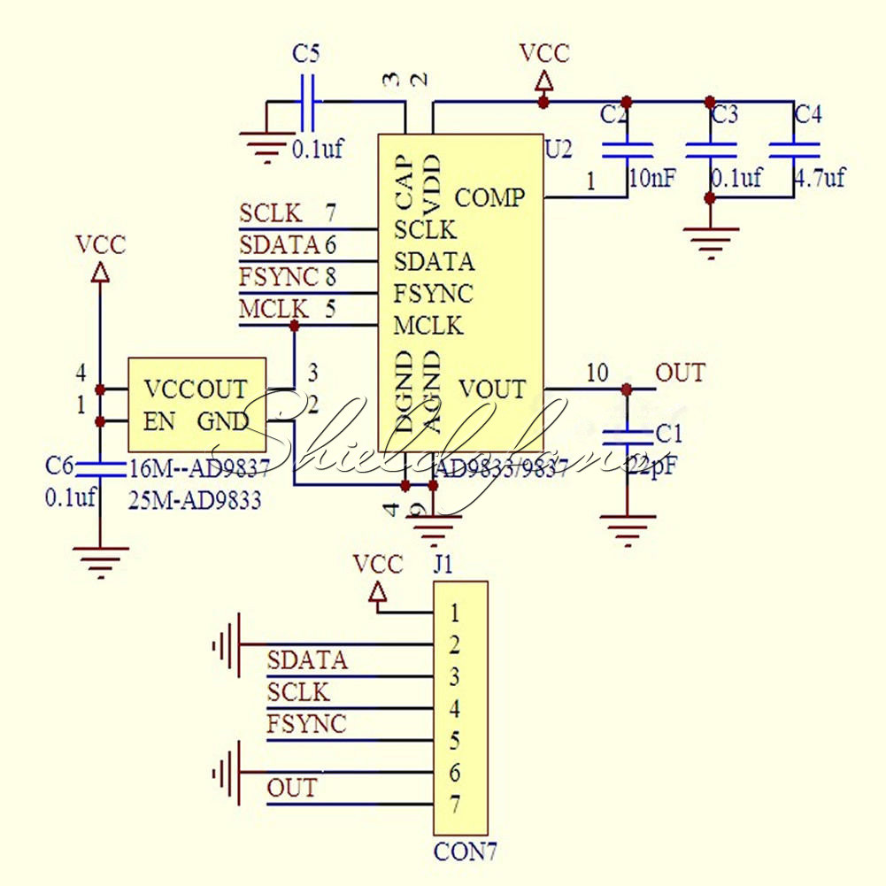 DDS AD9833 Signal Generator Module Microprocessors Sine Square Wave ...